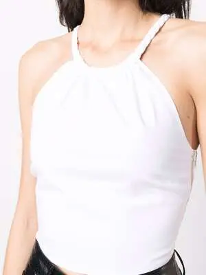 Red Valentino Lace-up Halterneck Top