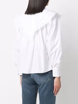 Chloé High-neck Broderie Anglaise Blouse