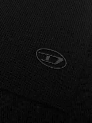 DIESEL® K-coder Ribbed Wool-blend Scarf - Black