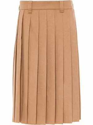 Miu Miu Fully-pleated Skirt - Neutrals