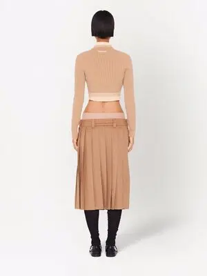 Miu Miu Fully-pleated Skirt - Neutrals