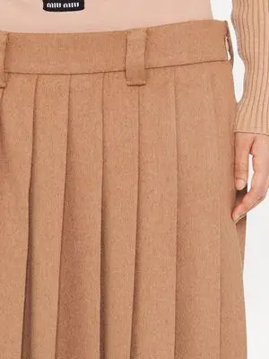 Miu Miu Fully-pleated Skirt - Neutrals