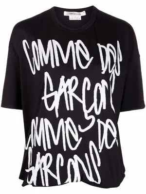 Comme Des Garçons Logo-print T-shirt - Black