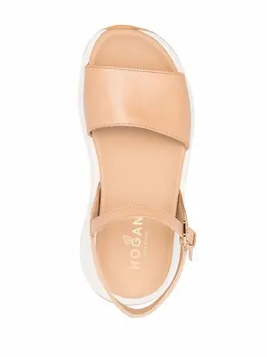 Hogan 60mm Open-toe Leather Sandals