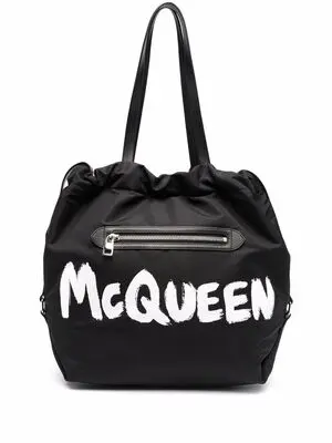 Alexander McQueen The Bundle Logo Tote Bag