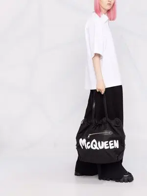 Alexander McQueen The Bundle Logo Tote Bag