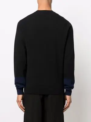 Comme Des Garçons Tonal Wool Jumper - Black