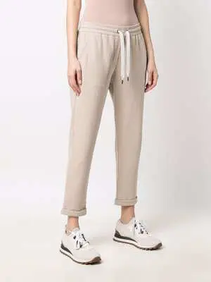 Brunello Cucinelli Cropped Drawstring Track Pants