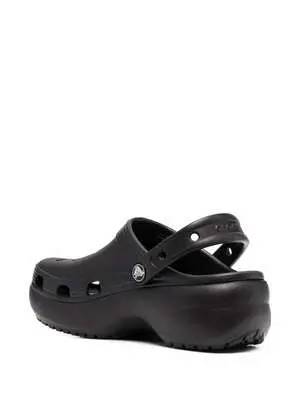 CROCS Classic Platform Clog Slides - Black
