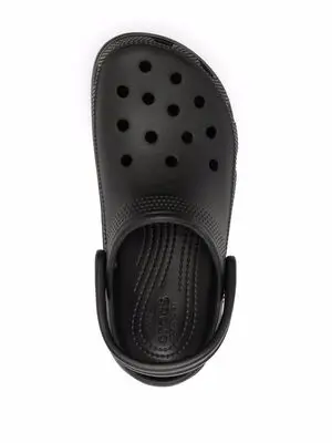 CROCS Classic Platform Clog Slides - Black