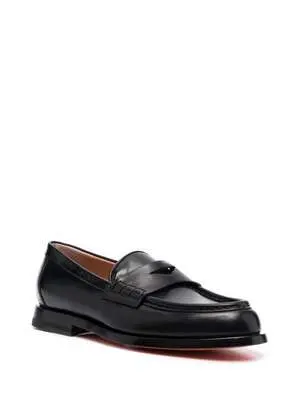 Santoni Penny Leather Loafers