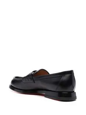 Santoni Penny Leather Loafers