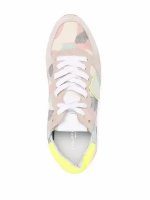 Philippe Model Trpx Camouflage-print Sneakers - Neutrals