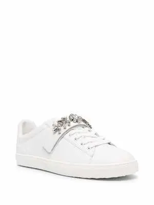 STUART WEITZMAN Crystal-embellished Low-top Sneakers