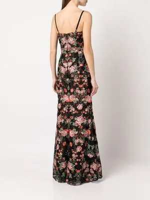 Marchesa Embroidered Floral Gown