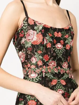 Marchesa Embroidered Floral Gown