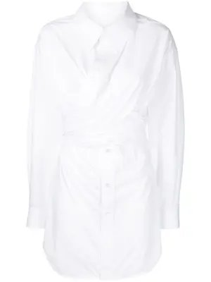 Alexander Wang Gathered Shirt Dress - White