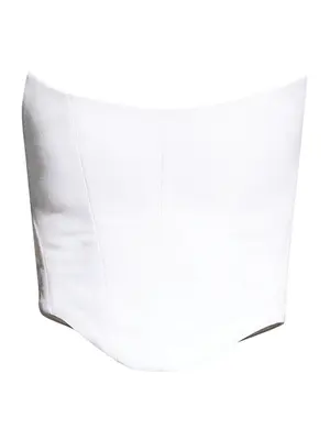 ROZIE CORSETS Cropped Bustier - White