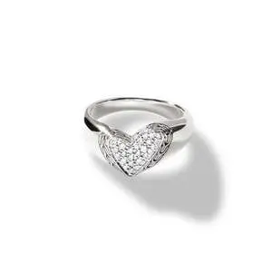 John Hardy Manah Ring Diamonds - Sterling Silver