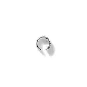 John Hardy Carved Chain Single Ear Cuff Gold