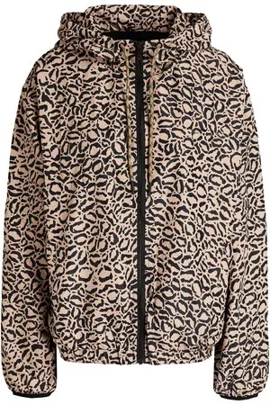 The Upside Lila Leopardprint Shell Hooded Jacket