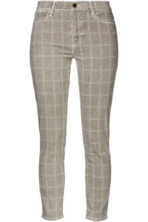 FRAME Le High Skinny Checked Pants