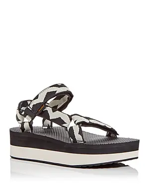 Teva Flatform Universal Sandals Black/white