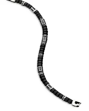 David Yurman Hex Bead Bracelet With Black Onyx And Diamonds
