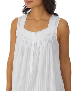 Eileen West Ballet Sleeveless Nightgown - White