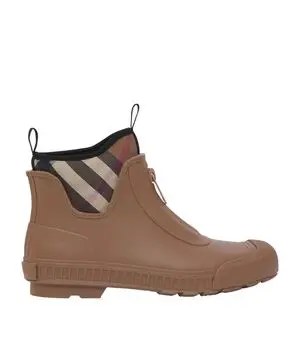 Burberry Check-panel Rain Boots
