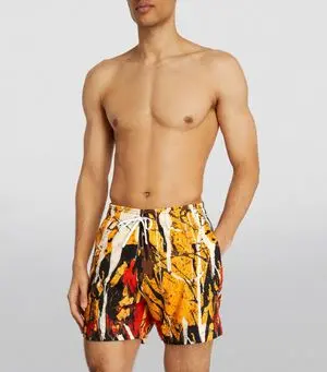Amiri Paint Splatter Swim Shorts