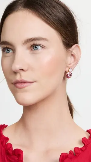 JENNIFER BEHR Myrla Earrings - Rose Opal