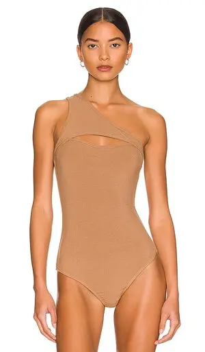 Superdown One Shoulder Bodysuit With Bust Cut-out