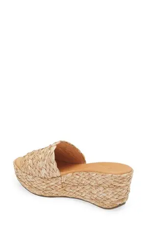 CHOCOLAT BLU Yunis Raffia Wedge Sandals - Natural Raffia