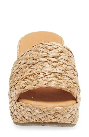 CHOCOLAT BLU Yunis Raffia Wedge Sandals - Natural Raffia