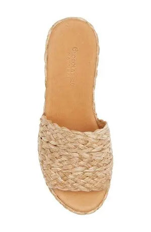 CHOCOLAT BLU Yunis Raffia Wedge Sandals - Natural Raffia
