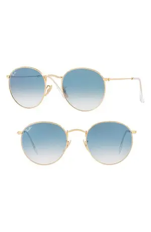 Ray-ban 53mm Round Sunglasses - Gold
