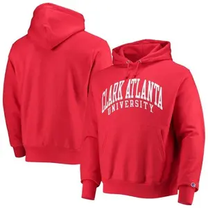 Champion Clark Atlanta University Panthers Tall Arch Pullover Hoodie - Red