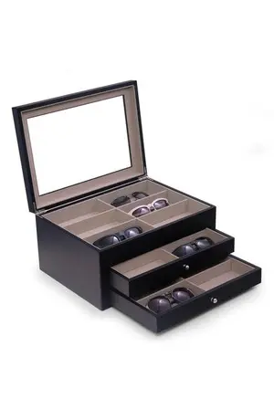 BEY-BERK Kelly 18-pair Glasses Storage Box
