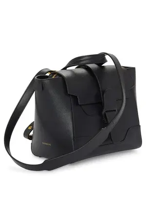 Senreve Mini Maestra Leather Satchel - Noir