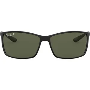 Ray-ban 62mm Polarized Oversize Sunglasses - Matte Black