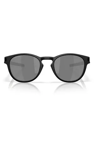 Oakley Latch™ Prizm™ Polarized Round Sunglasses - Matte Black / Black Polarized