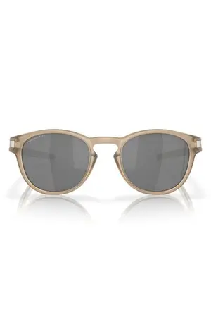 Oakley Oakley Latch™ Prizm™ Polarized Round Sunglasses Matte Sepia/black