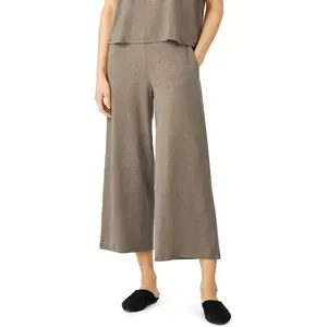 Eileen Fisher Crop Wide Leg Fine Jersey Pants