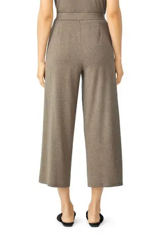 Eileen Fisher Crop Wide Leg Fine Jersey Pants