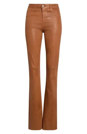 L'Agence Selma High-waist Boot-cut Jeans - Java Coated