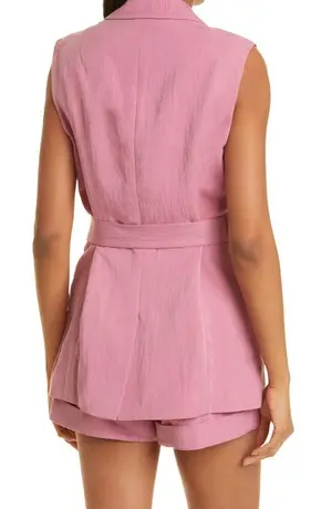 Rag & Bone Margot Sleeveless Belted Blazer