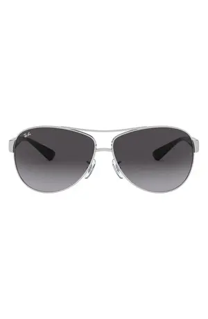 Ray-ban 63mm Aviator Sunglasses - Silver