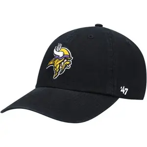 '47 Minnesota Vikings Secondary Clean Up Adjustable Cap - Black