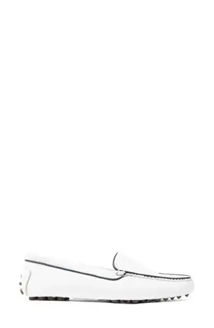 PATRICIA GREEN Jill Piped Driving Shoe - White